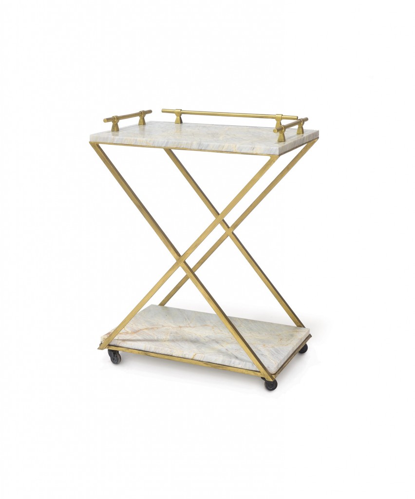 Natural_Marble_Bar_Cart | Kurtz Collection